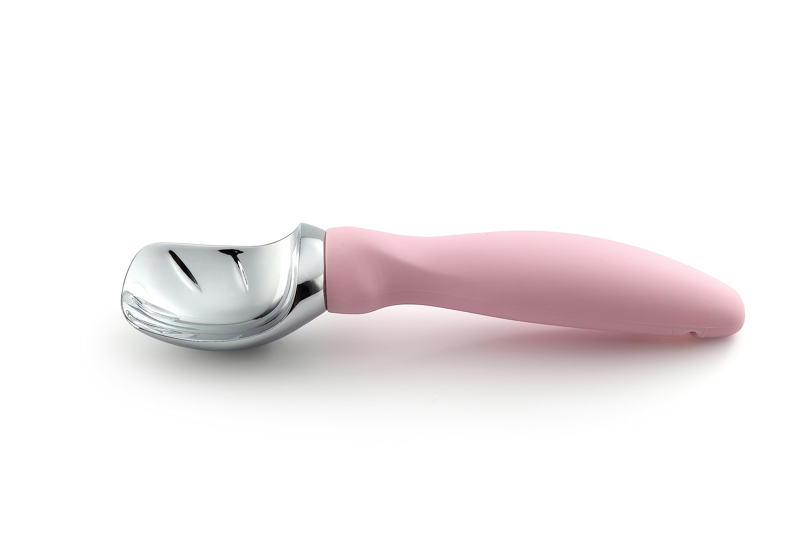 Spring Chef Ice Cream Scoop with Soft Grip Handle, Professional Heavy Duty Sturdy Scooper, Premium Kitchen Tool for Cookie Dough, Gelato, Sorbet, Pink Lemonade