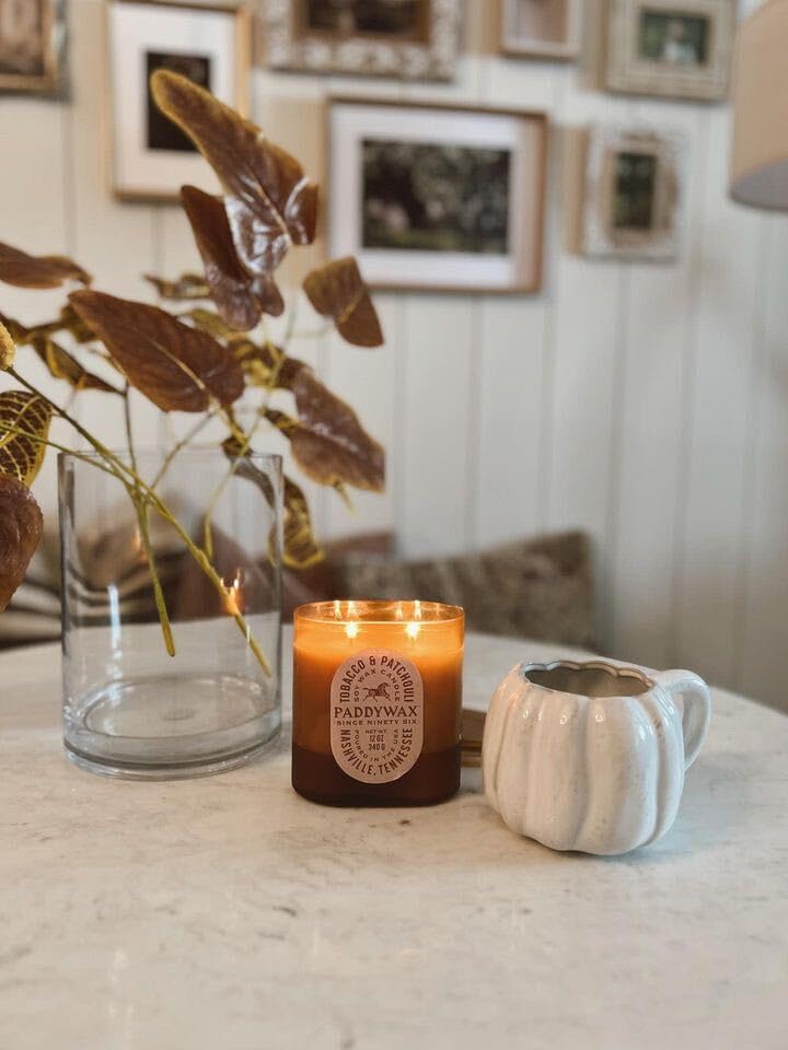 Paddywax Scented Candles Vista Collection Vintage Western Artisan Candle, 12-Ounce, Tobacco & Patchouli