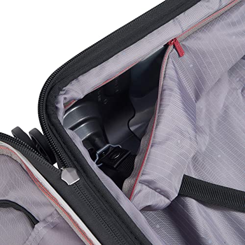 DELSEY PARIS Securitime Expandable Luggage with Spinner Wheels, Silver, Checked-Medium 25 Inch