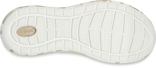 Crocs Women's Literide Pacer Lace-Up Sneakers, Camo/Almost Whi, 7 Women
