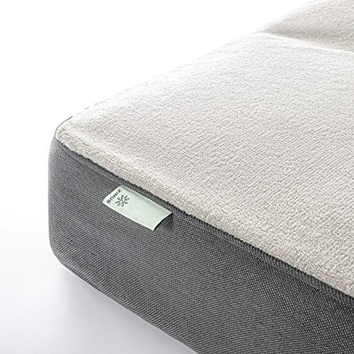 ZINUS Ultra Plush Green Tea Memory Foam Pillow Pet Bed, Waterproof Machine Washable Cover, Small