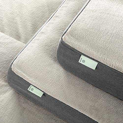 ZINUS Ultra Plush Green Tea Memory Foam Pillow Pet Bed, Waterproof Machine Washable Cover, Small