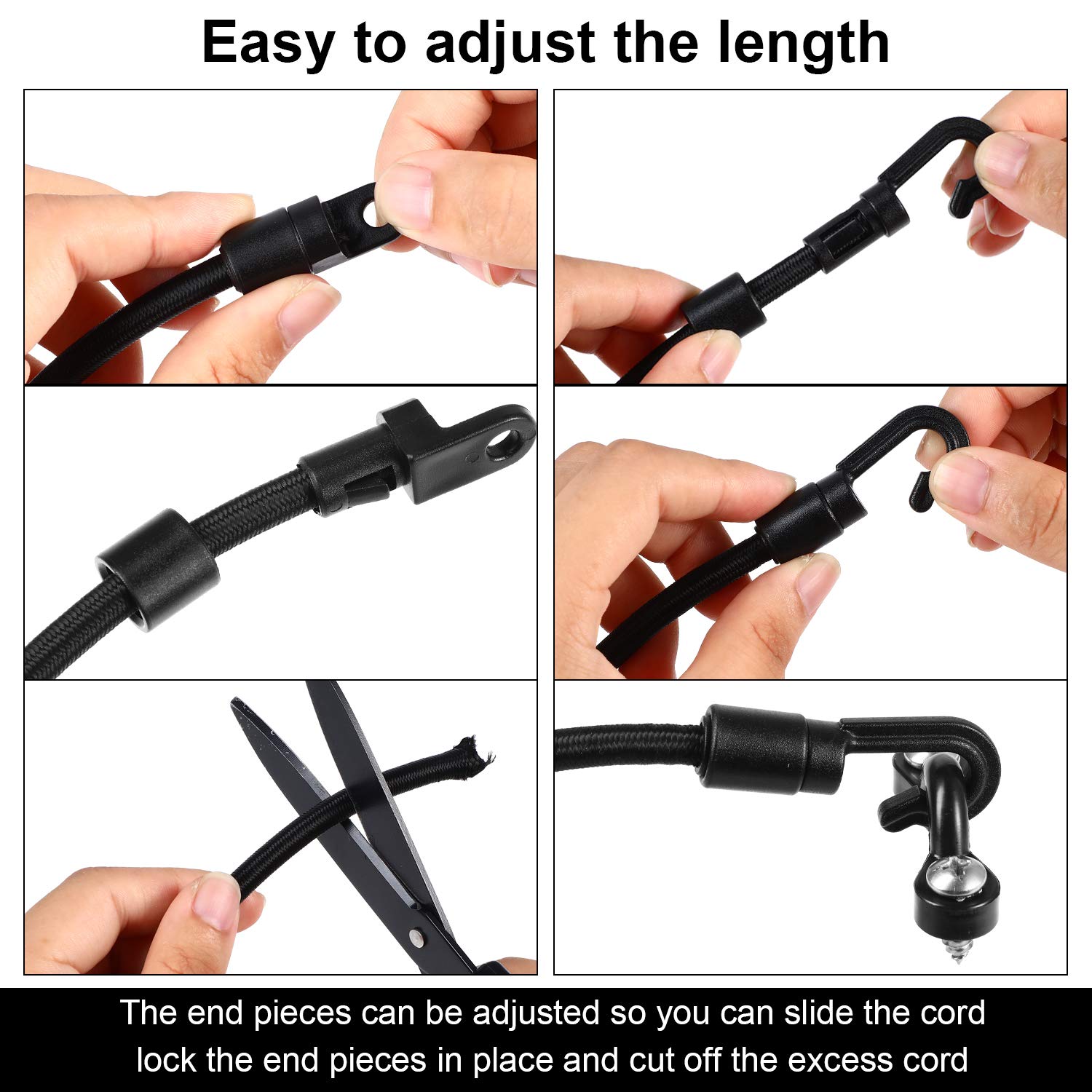 4 Pieces Rod Strap Holder Deck Mount Connector Mount Rod Strap Hold Down for Boat Kayak Boat Fishing(18 Inch)