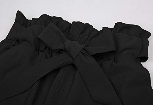 GRACE KARIN Women's Paper Bag Waist Pants Slim Fit Casual Office Pencil Pants Black XL