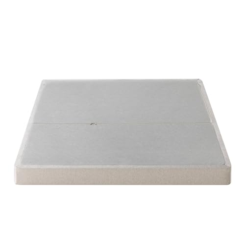 ZINUS No Assembly Metal Box Spring, 5 Inch White Mattress Foundation, Sturdy Metal Structure, Full