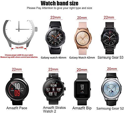 20mm Metal Mesh Magnetic Watch Bands Compatible with Samsung Galaxy 5 Pro 4 Classic Active 2 46mm 45mm 44mm 42mm 40mm Watch, Quick Release Replacement Strap for Samsung Watch 3 41mm Black