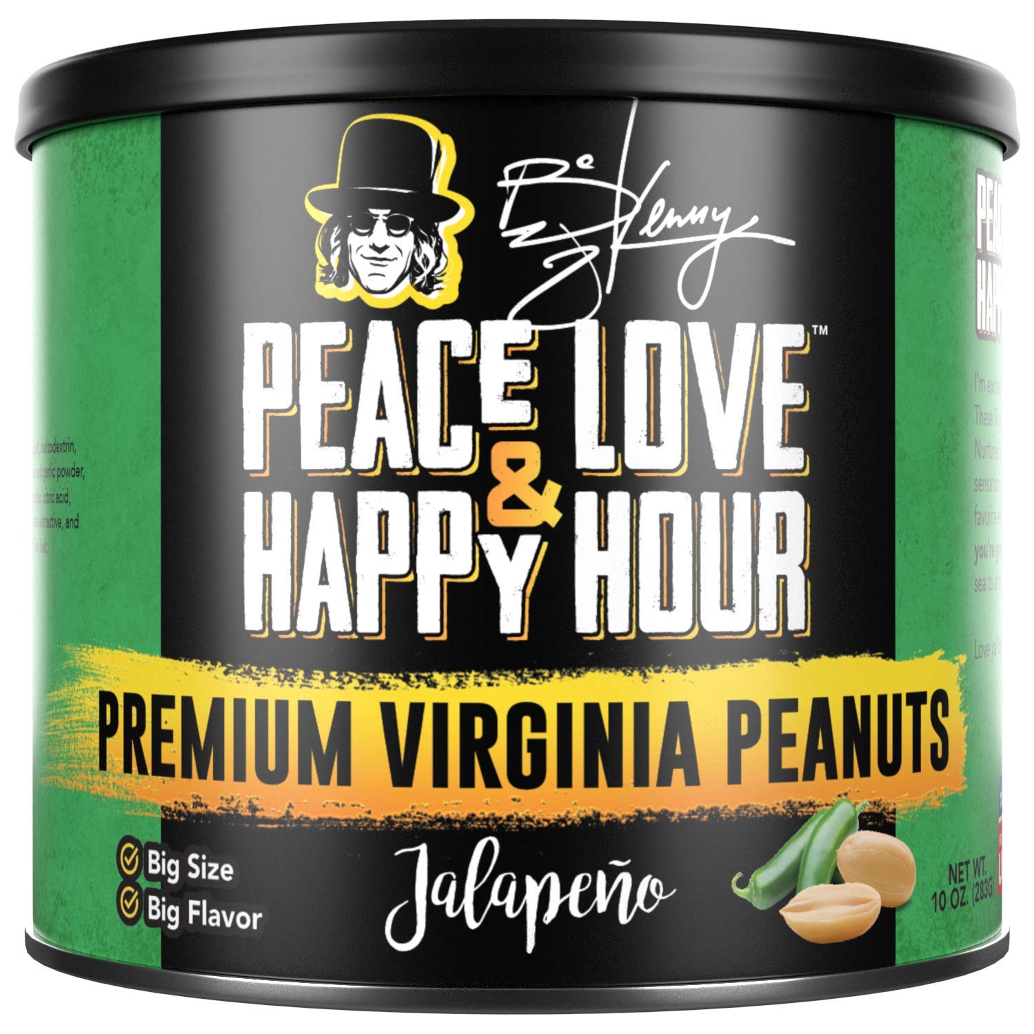 Jalapeno Premium Virginia Peanuts, 10 oz can