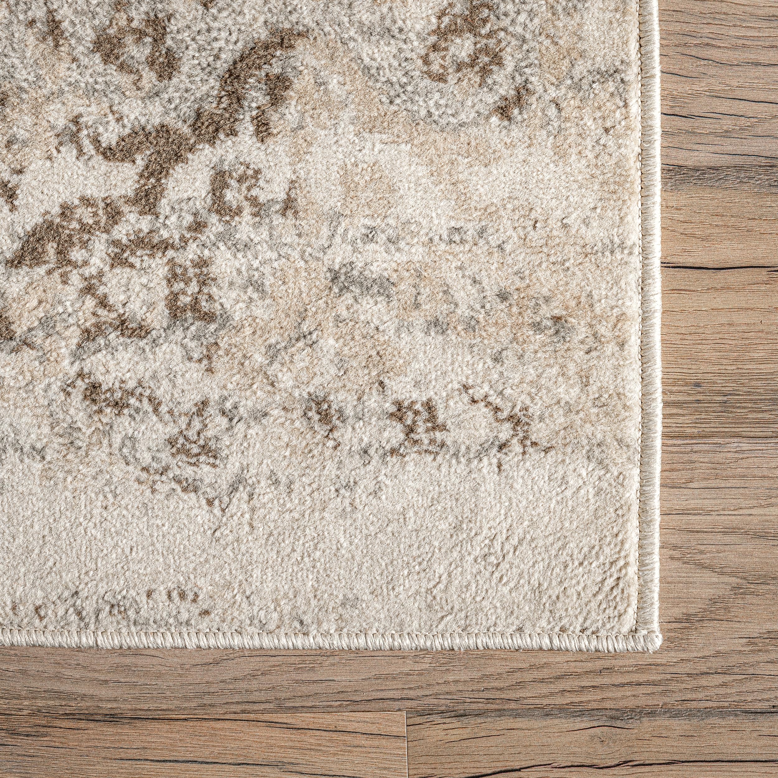 nuLOOM Freja Floral & Paisley 2x12 Runner Rug for Living Room Bedroom Dining Room Entryway Hallway Kitchen, Beige/Ivory