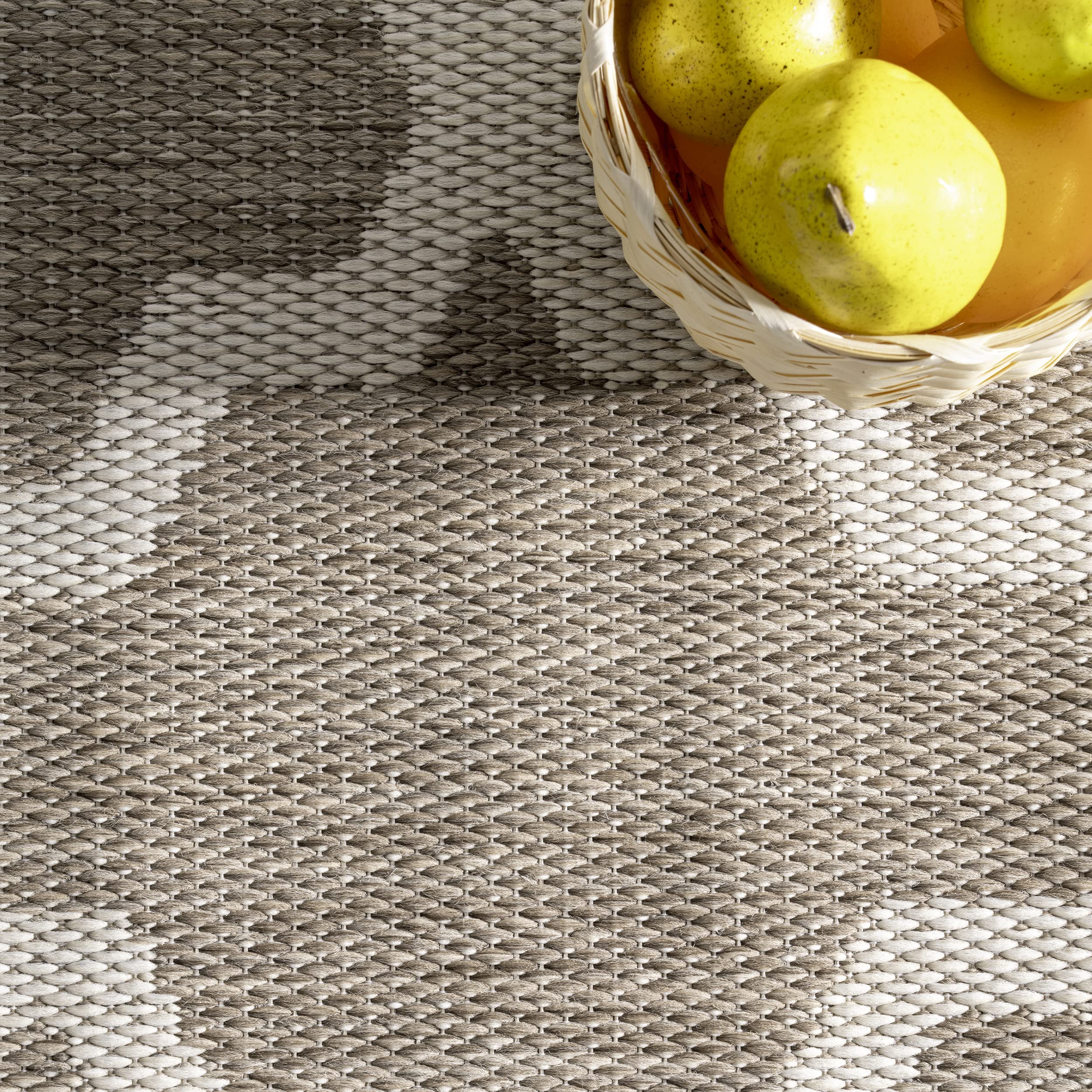 nuLOOM 2' x 8' Outdoor Performance Area Rug, OEKO-TEX Certified, Weather Resistant, High Traffic, Patio, Balcony, Outside, Gina Taupe