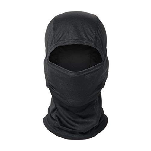 HamLen Headwear Balaclava Face Mask UV Protection for Men Women Ski Sun Hood Tactical Cycling Sports Masks (Black)