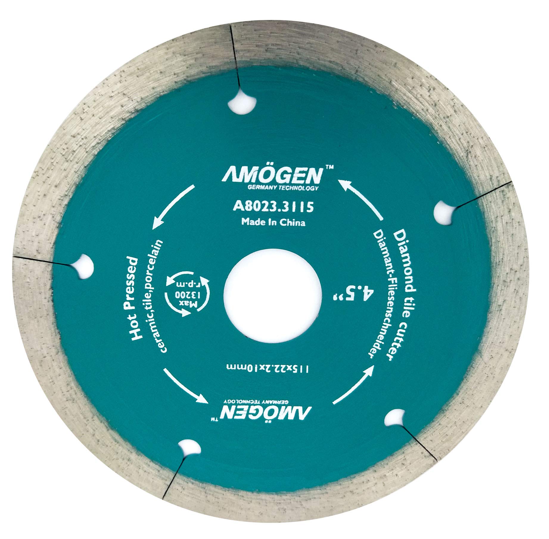 AMÖGEN Ultra-Thin Diamond Tile Cutter ，Arbor fit to Angle Grinders, Circular Saws, Masonry Saws, Tilesaw and Cutoff Cutters
