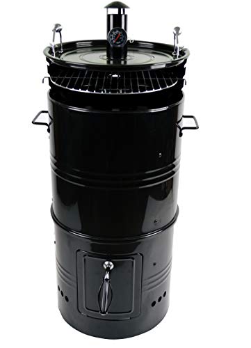 CMI Multi-Function Barbecue and Charcoal Smoker Grill,Heavy Duty Round BBQ Grill for Outdoor Cooking (16-Inch)