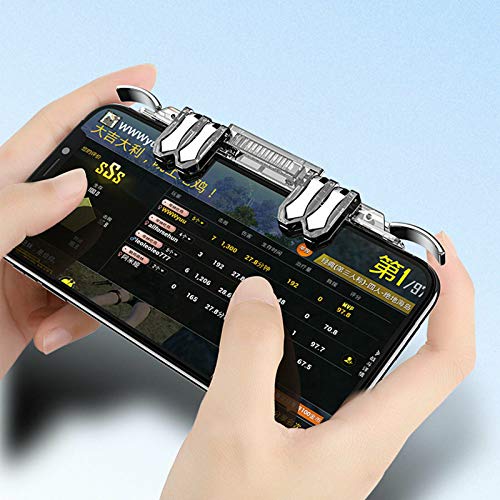 DragonPad 6 Finger Controller Trigger Game Fire Button Handle Gamepad for PUBG iOS Android As Shown