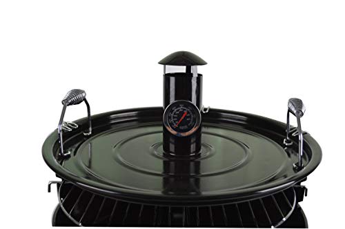 CMI Multi-Function Barbecue and Charcoal Smoker Grill,Heavy Duty Round BBQ Grill for Outdoor Cooking (16-Inch)