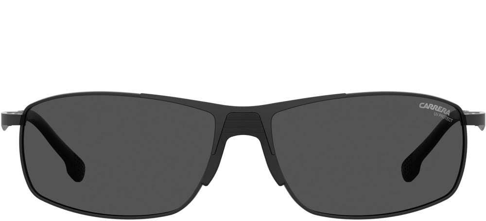 Carrera Men's 8039/S Rectangular Sunglasses, Black/Gray, 60mm, 15mm