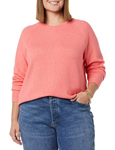 Amazon Essentials Women's Classic-Fit Soft Touch Long-Sleeve Crewneck Sweater, Coral Pink, Medium