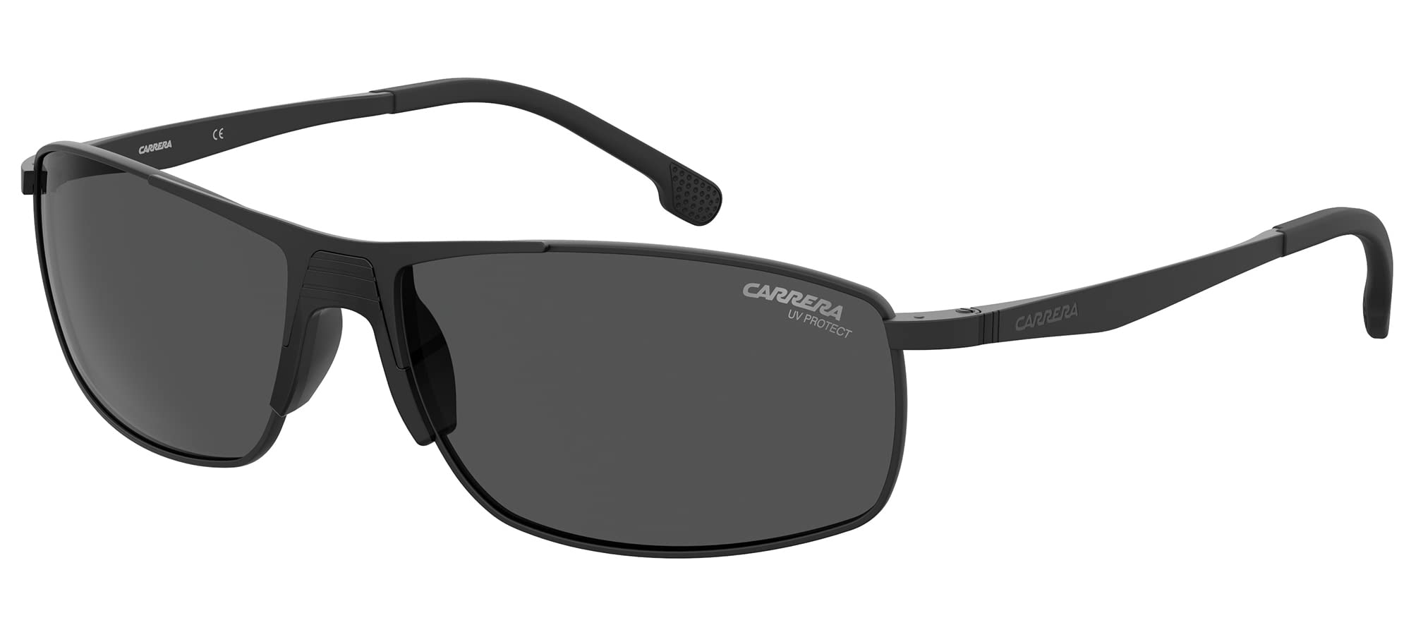 Carrera Men's 8039/S Rectangular Sunglasses, Black/Gray, 60mm, 15mm