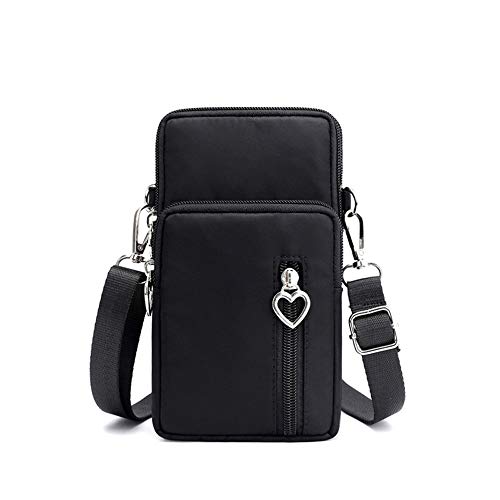 Women Small Crossbody Bag Cell Phone Purse Wallet Wristband Armband for iPhone 14, 14 Pro 13 12 Pro, iPhone XR 11 Pro Max, Samsung Galaxy S23 S22 Plus S21 FE S10 S20 Z Fold4 Flip4, Pixel 7 6a, Black-S