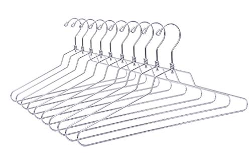 16" Quality Metal Hangers, 30-Pack, Swivel Hook, Stainless Steel Heavy Duty Wire Clothes Hangers, Heavy-Duty Clothes, Jacket, Shirt, Pants, Suit Hangers (30, 16" inch)