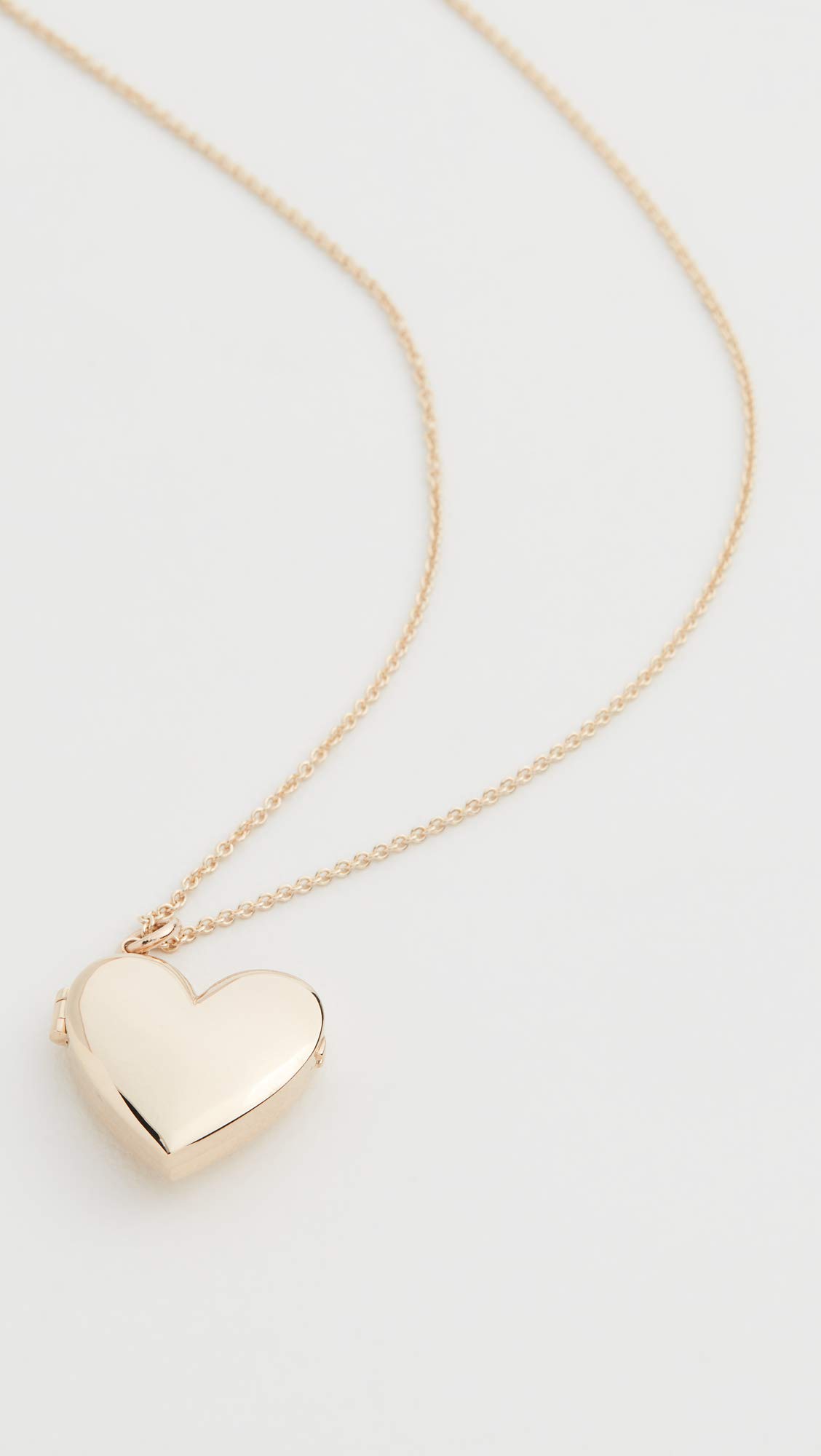 Zoe Chicco Women's 14k Gold Heart Locket Necklace, Yellow, One Size