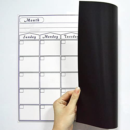 Magnetic Dry Erase Monthly Calendar and Weekly Planner for Fridge Refrigerator Whiteboard Organizer, Blue