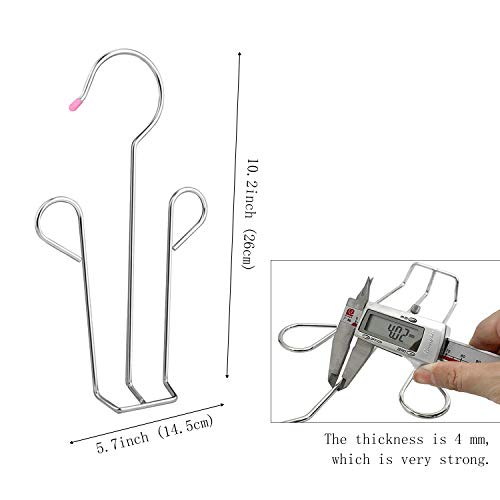 Yisscen 5 Pack Shoes Hanger Drying Rack for Dehumidifying Hanging Leather Shoes, Stainless Steel Drying Shoes Organizer Hook, Space Saving Shoes Hangers for Closet Wall, Multifunctional Shoe Hook