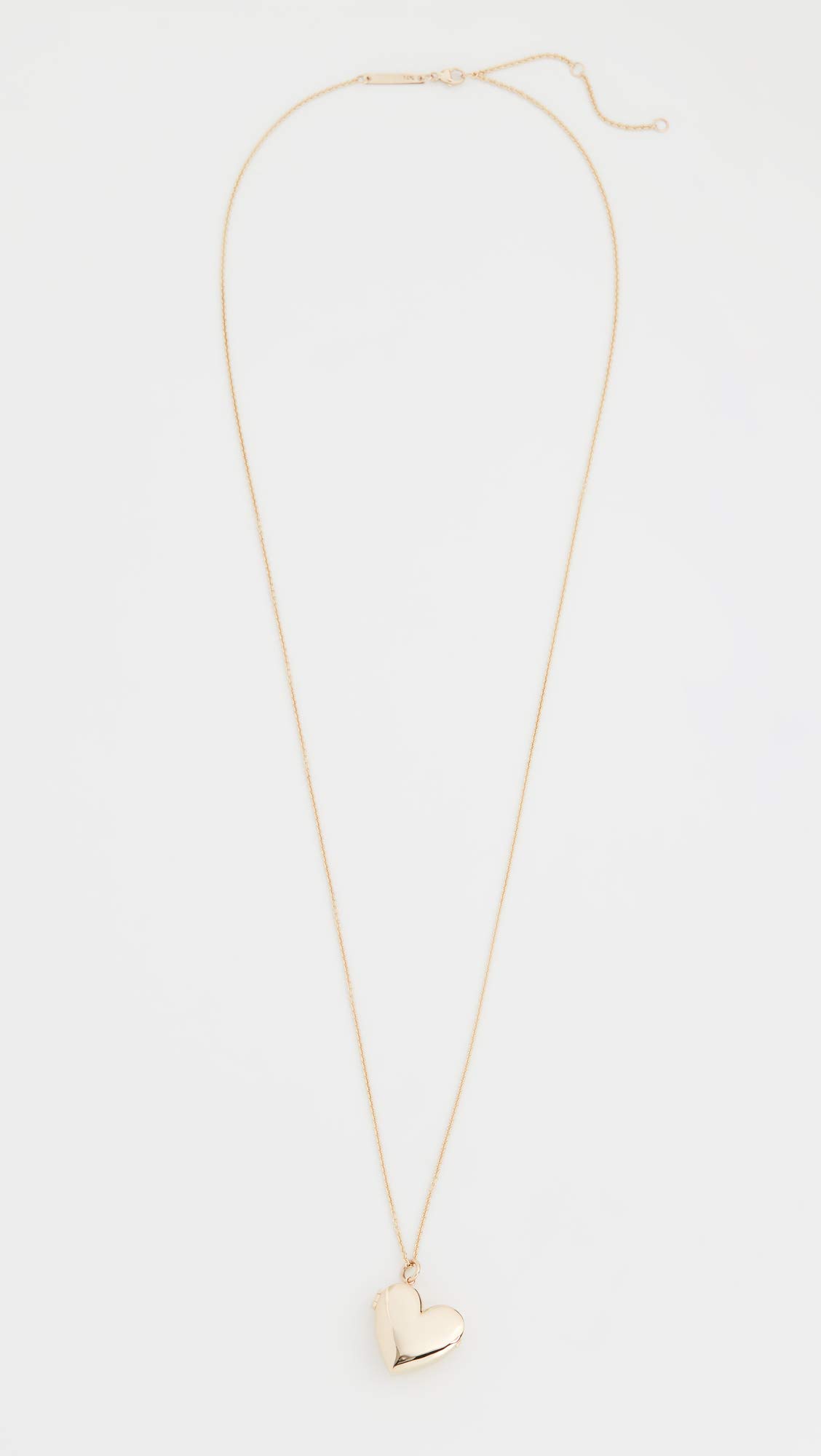 Zoe Chicco Women's 14k Gold Heart Locket Necklace, Yellow, One Size