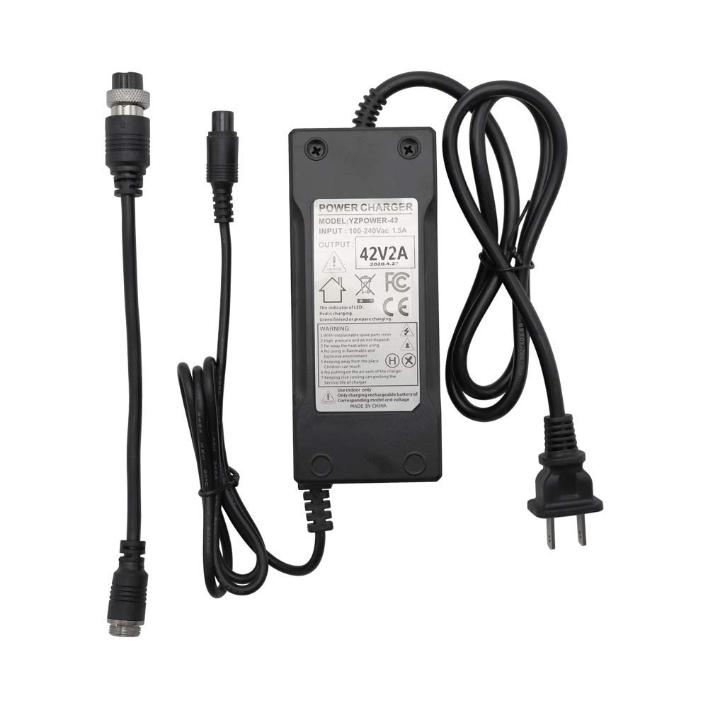 New 42V 2A Battery Charger for 36V Lithium Battery Pocket Mod, Sports Mod, and Dirt Quad 3-Prong Inline Female