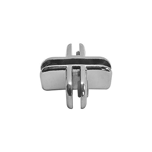 Prolinemax 5 Pc Chrome 4 Way Inside Shelf Connector Clip 3/16" Tempered Glass Shelf