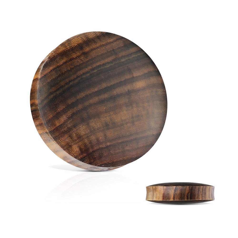 Pierced Owl Sono Wood Saddle Fit Solid Organic Ear Plug Gauges, Sold as a Pair (16mm (5/8"))