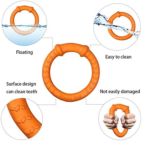 LaRoo Dog Toys for Large Dogs,Floatable Dog Flying Discs,3 Sizes Interactive Dog Ring Tug Toy, Funny Dog Teething Toys for Catch, Fetch