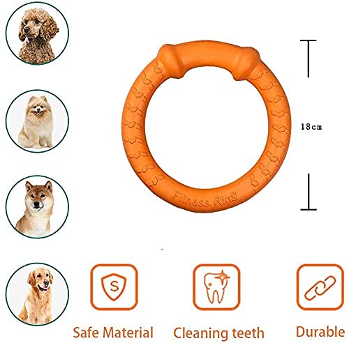 LaRoo Dog Toys for Large Dogs,Floatable Dog Flying Discs,3 Sizes Interactive Dog Ring Tug Toy, Funny Dog Teething Toys for Catch, Fetch