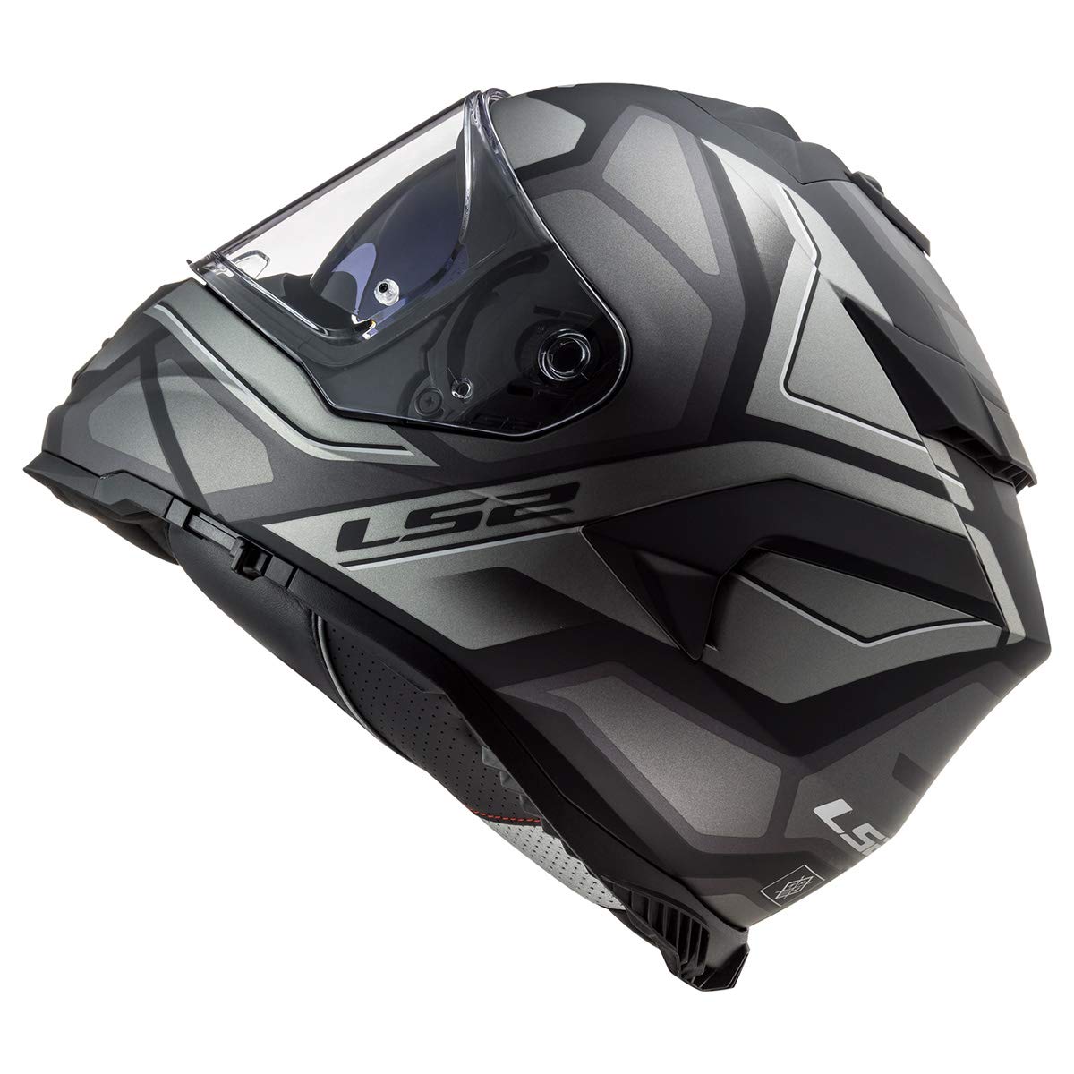 LS2 Helmets Assault Full Face Motorcycle Helmet W/SunShield (Petra Matte Black/Graphite/Gray - 2X-Large)