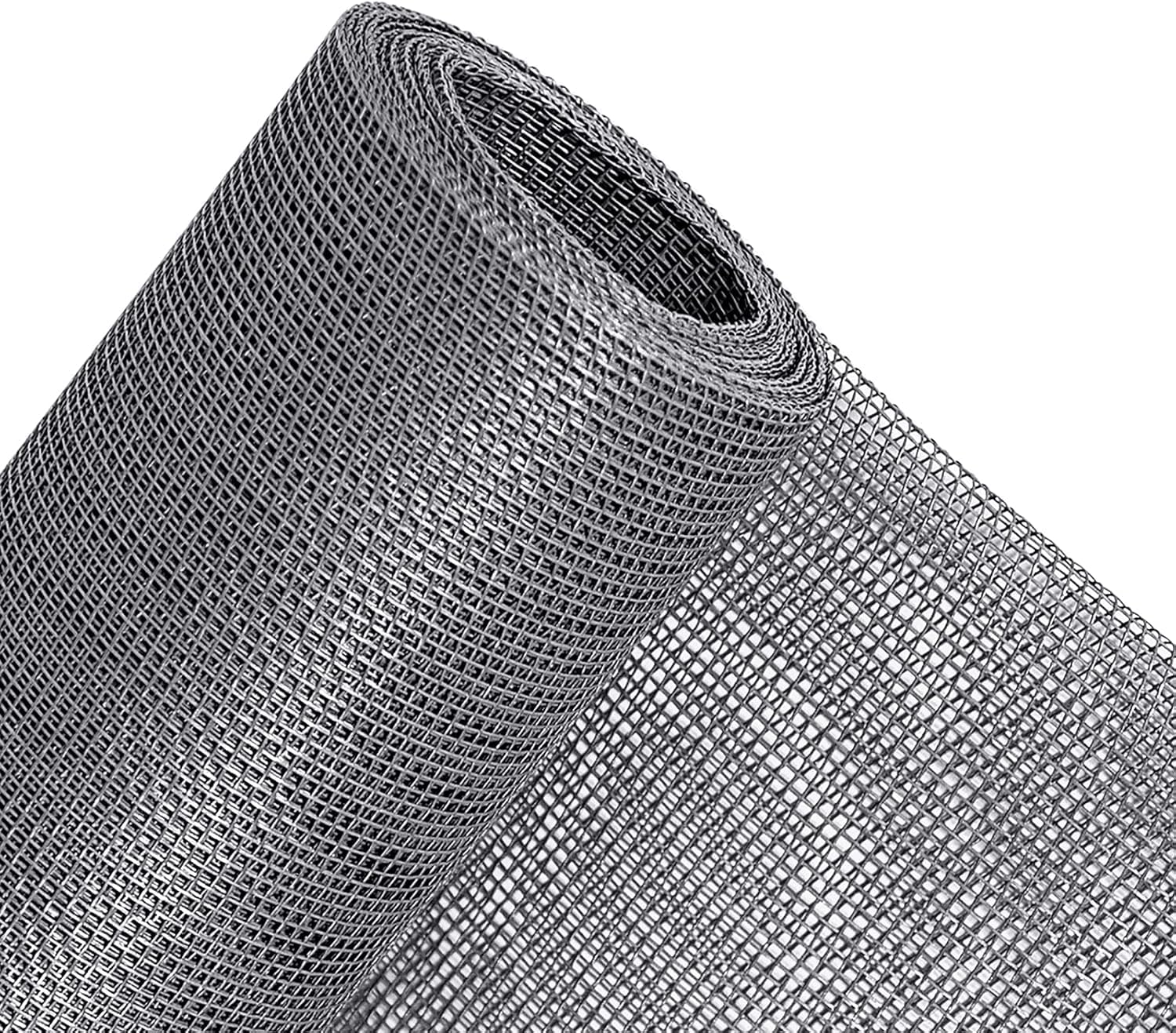 2PACK MAGZO Window Screen and Screen Door Replacement Mesh, 48" W x 99" L, Upgraded Polyester, Net Netting Curtain Wire Repair for Camper/Sliding Glass/Patio/French/Balcony/Back Windows Doors, Grey