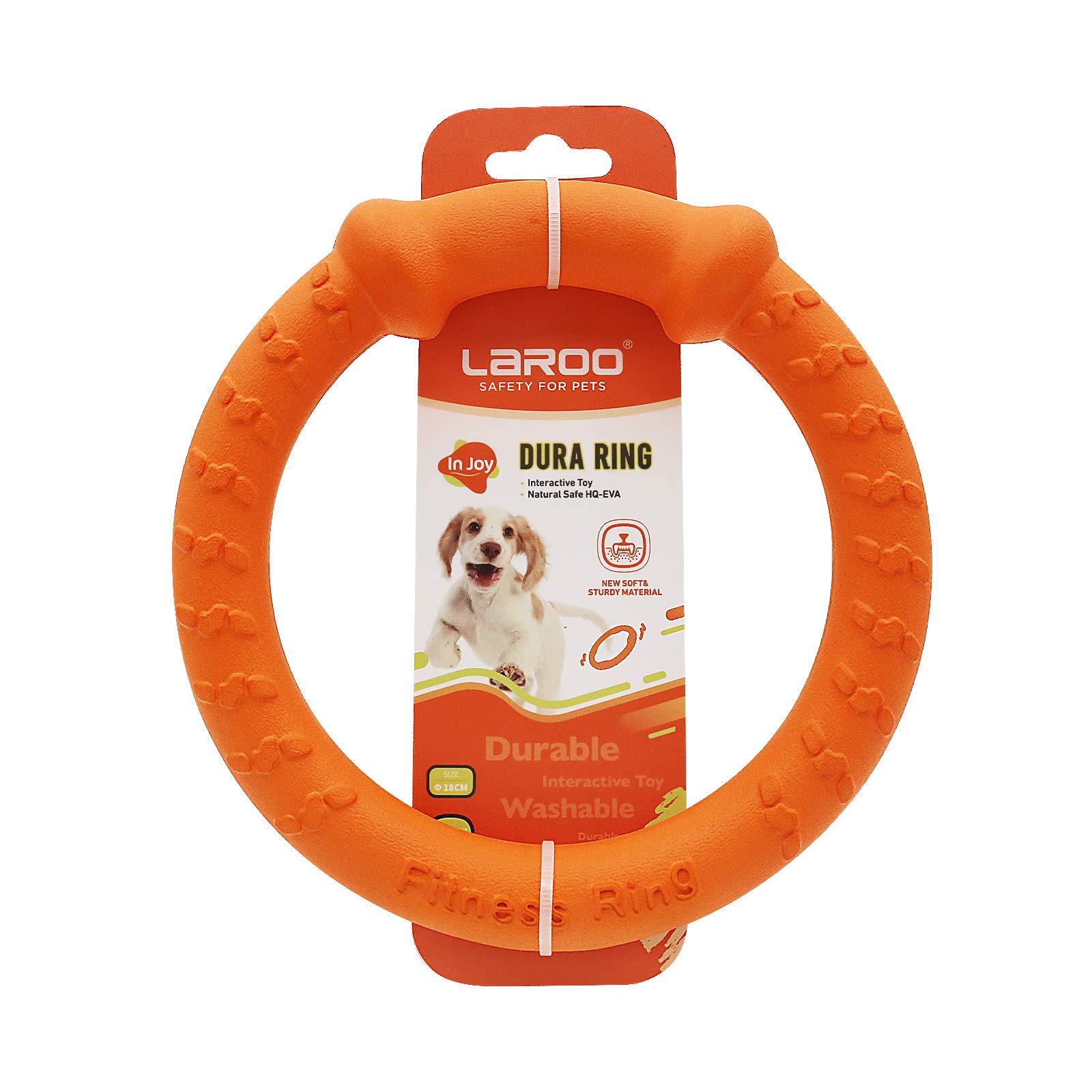 LaRoo Dog Toys for Large Dogs,Floatable Dog Flying Discs,3 Sizes Interactive Dog Ring Tug Toy, Funny Dog Teething Toys for Catch, Fetch