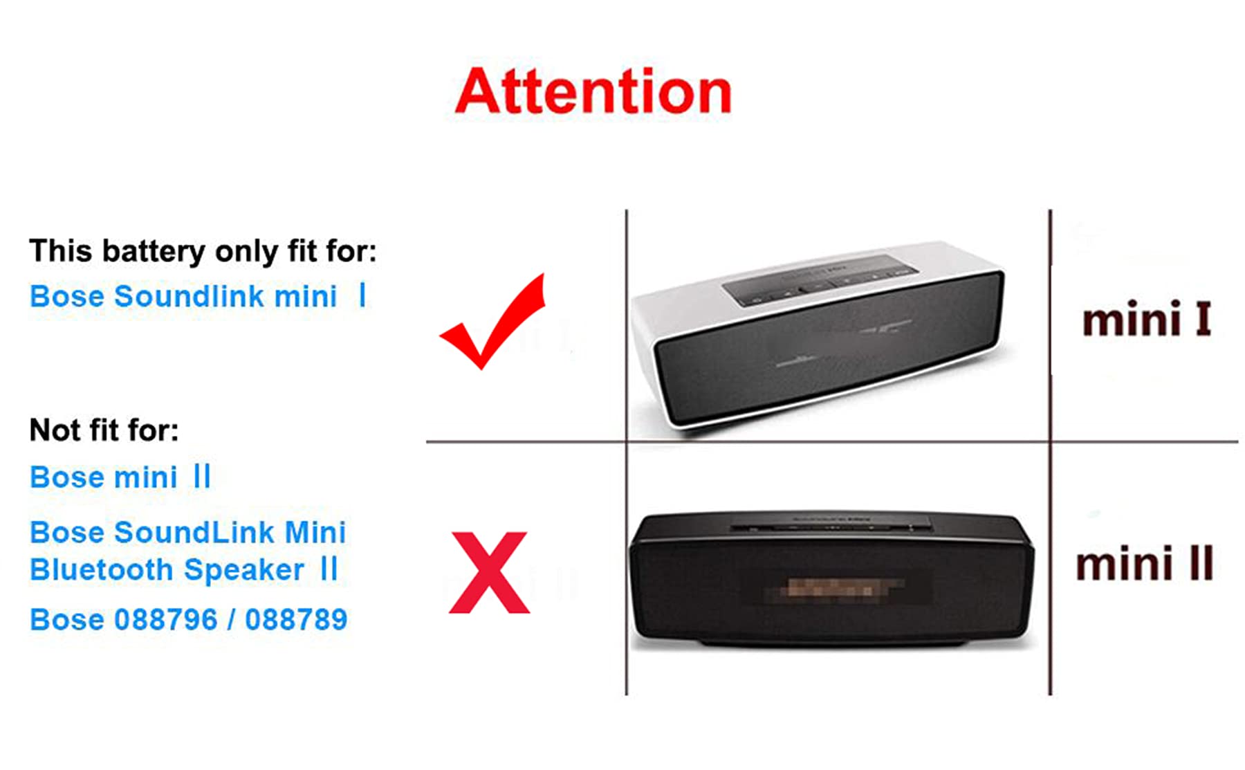 TsuLin 061384 Speaker Battery Compatible with Bose SoundLink Mini Bluetooth Speaker I one Bose SoundLink Mini one I SoundLink Mini Bluetooth Speaker I Series 061386 063287 061385 063404