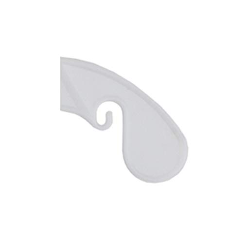 NAHANCO 1414 White Plastic Junior Dress Hangers, Swivel Metal Hook and Notches for Straps, Super Heavy Weight, 14", White (Pack of 100)