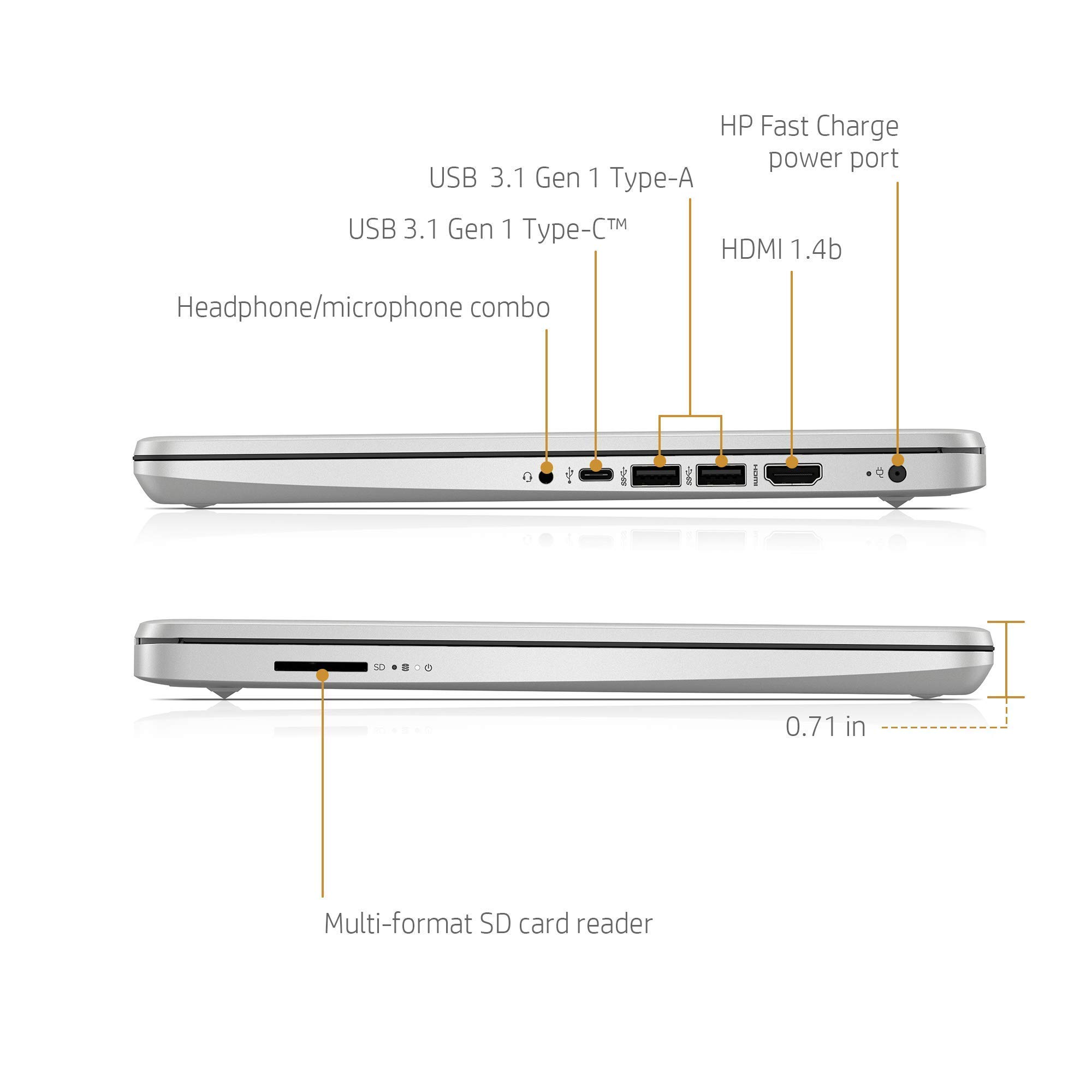 HP Chromebook Laptop for Student and Business - 15.6" HD Display | 8GB LPDDR5 RAM | 64GB Storage(64GB eMMC) | Intel Quad-Core Processor | 12H Long Battery Life | HD Camera | Chrome OS | Cleaning Kit