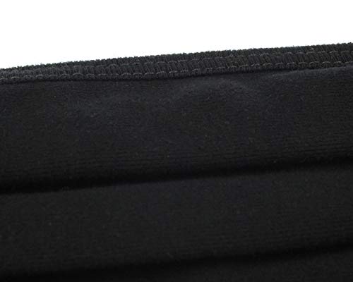 Reusable Face Mask Mouth Mask Pleated Black Cotton USA Made 1 Pack
