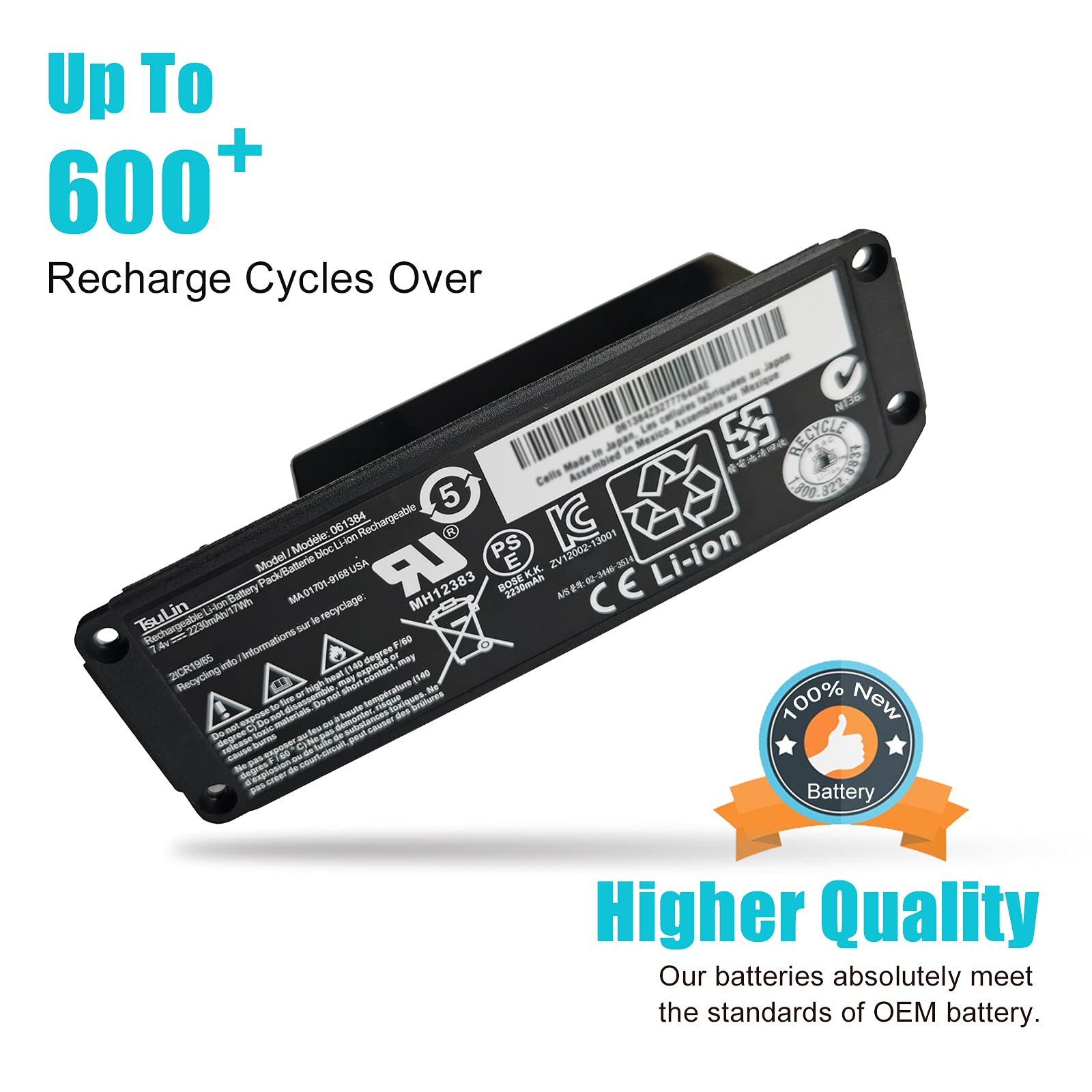 TsuLin 061384 Speaker Battery Compatible with Bose SoundLink Mini Bluetooth Speaker I one Bose SoundLink Mini one I SoundLink Mini Bluetooth Speaker I Series 061386 063287 061385 063404