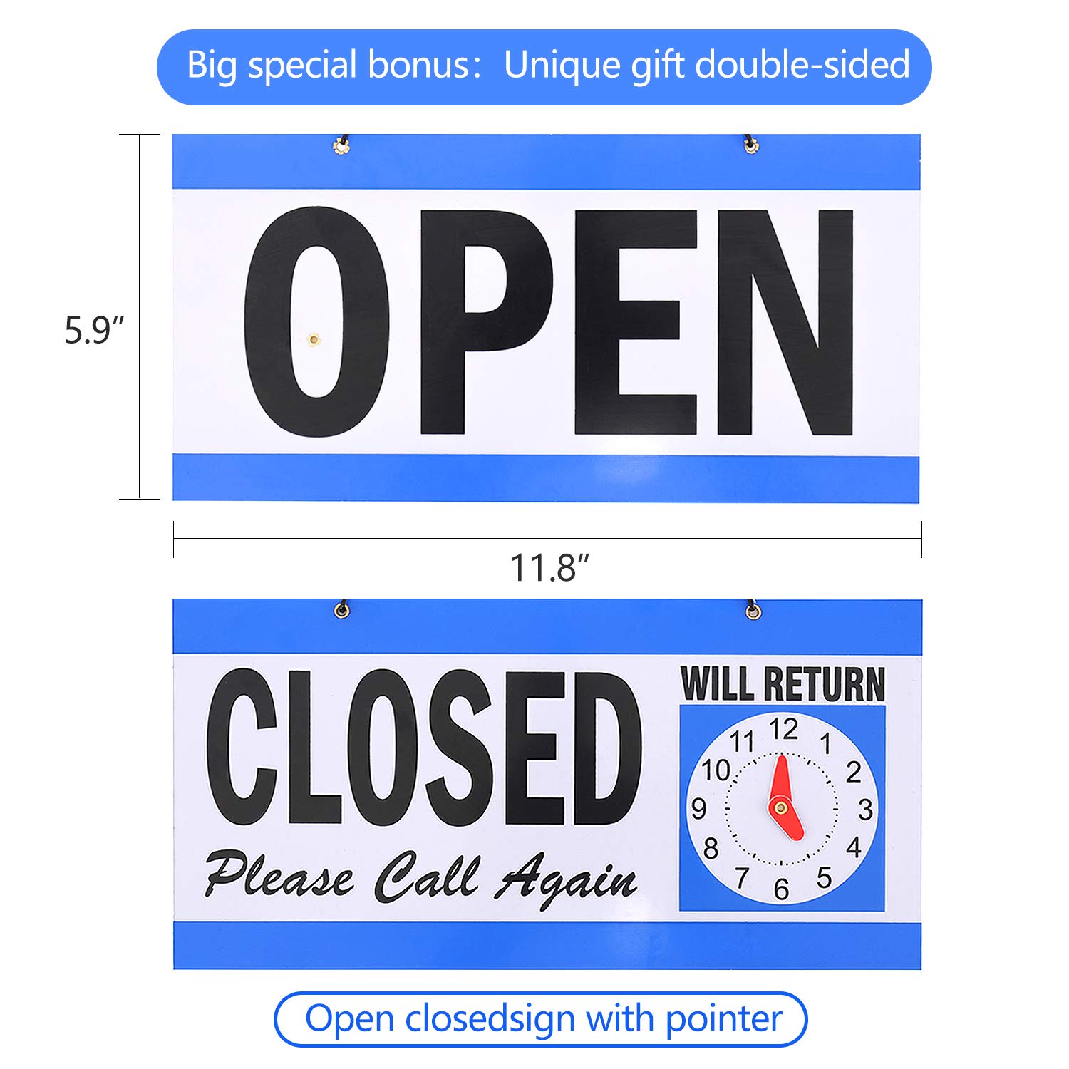 LED Open Sign,16x6 inch Open Sign for Business,With multiple flashing modes, Ideal for Restaurant, Bar, Salon and More,24V/1A Power Supply,with Open/Close Sign (white)