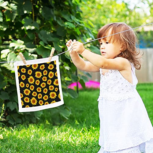 Kigai 4 Pack Beautiful Sunflower Washcloths β Soft Face Towels, Gym Towels, Hotel and Spa Quality, Reusable Pure Cotton Fingertip Towels