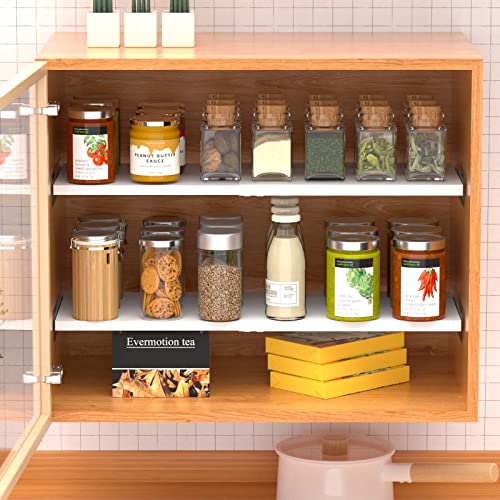 Closet Shelves Organizer Expendable Closet Tension Shelves Heavy Duty Metal DIY Storage Organizer Shelf for Cabinet Wardrobe Cupboard Kitchen Bedroom,2pack