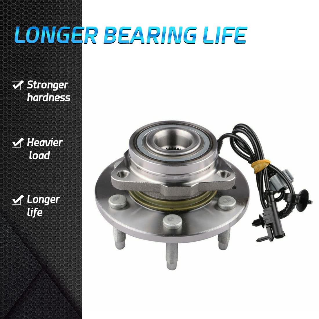 Bode-man 6 Lug Front Wheel Bearing and Hub Assembly for 2007-2013 Chevy GMC Silverado Sierra 1500 Tahoe 4WD