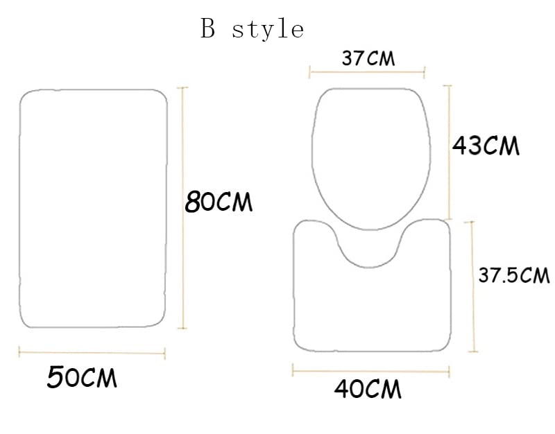 DIY Custom Bathroom 3 Piece Set Non Slip Toilet Pattern Toilet Seat Cover 3 Piece Set Bath Mat Bathroom Carpet,Bath Mat Sets 3 Piece Machine Washable