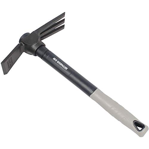 Seymour 85591 1.5 lb Tiller Mattock - Fiberglass with Cushion Grip & Overstrike Protection 16" Handle