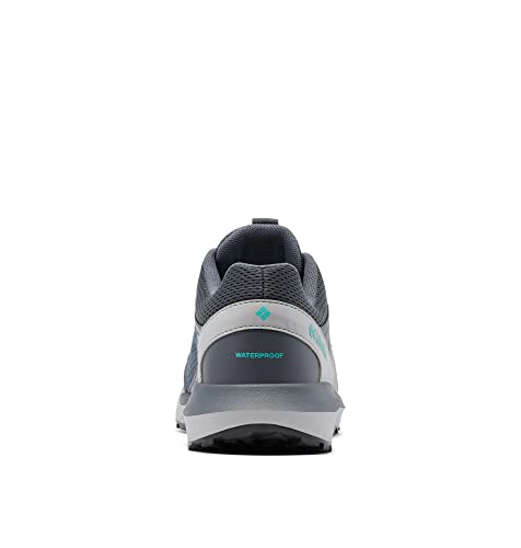 Columbia Womens Trailstorm Waterproof Hiking Shoe, Graphite/Dolphin, 8 Wide US