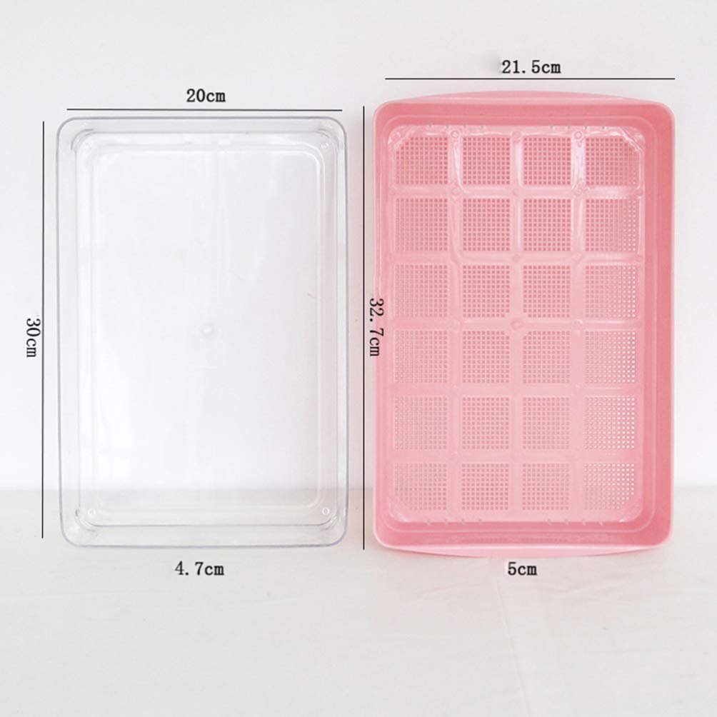 Cabilock Plant Propagation Tray Germination Dome sprouter Container Bean Sprouting Tray Germination Station Plant Starter Tray Sprouter Tray with Lid Growing Trays Pot Flat Ground