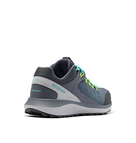Columbia Womens Trailstorm Waterproof Hiking Shoe, Graphite/Dolphin, 8 Wide US