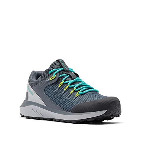 Columbia Womens Trailstorm Waterproof Hiking Shoe, Graphite/Dolphin, 8 Wide US